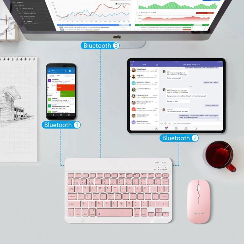 Keyboard Bluetooth Nirkabel Keyboard Sentuh Mini Portabel Pengisian ...