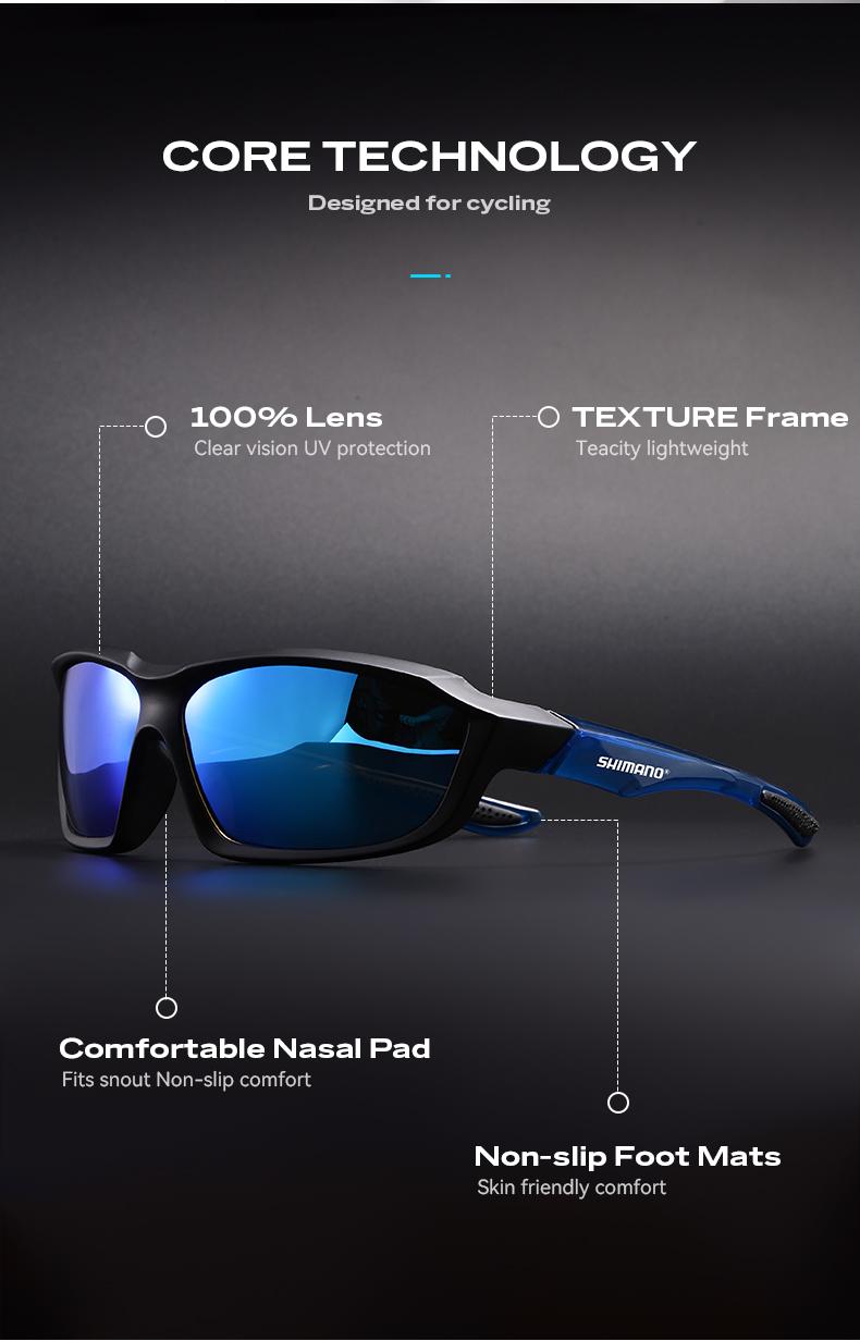 SHIMANO Polarized Fishing Glasses Men Driving Shades Outdoor Eyeglasses ...