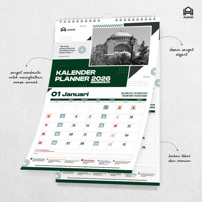 Promo Kalender Planner 2026 I Kalender Puasa Lengkap I Ukuran 31 x 47 I ...