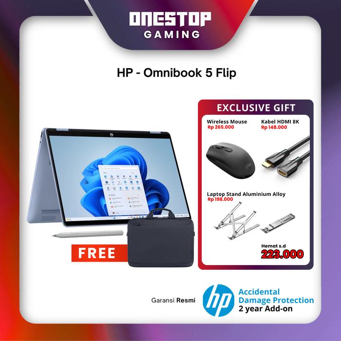Promo HP Omnibook 5 Flip 14 Intel Core 7 150U 16GB RAM 512GB SSD 14" 2K ...