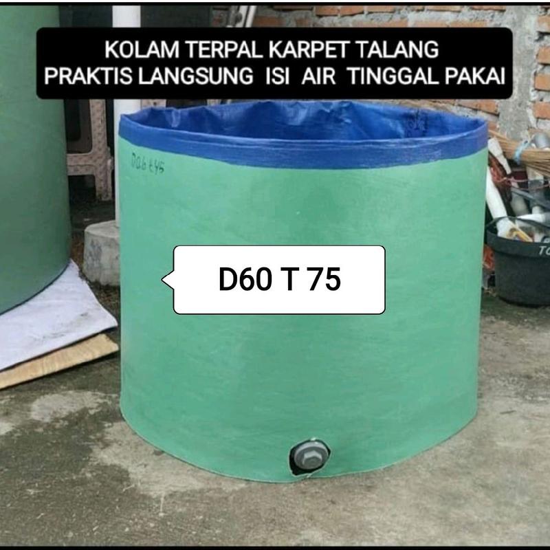 Kolam Terpal Karpet Talang D60 T 75 Bahan A20 Korea Praktis Langsung ...
