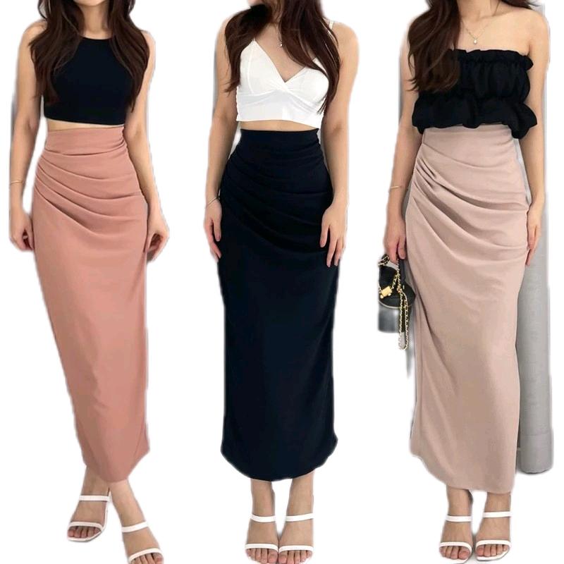 LONG MAXY MAHALINI SKIRT - ROK SPAN Bawahan Wanita - Shop | Tokopedia