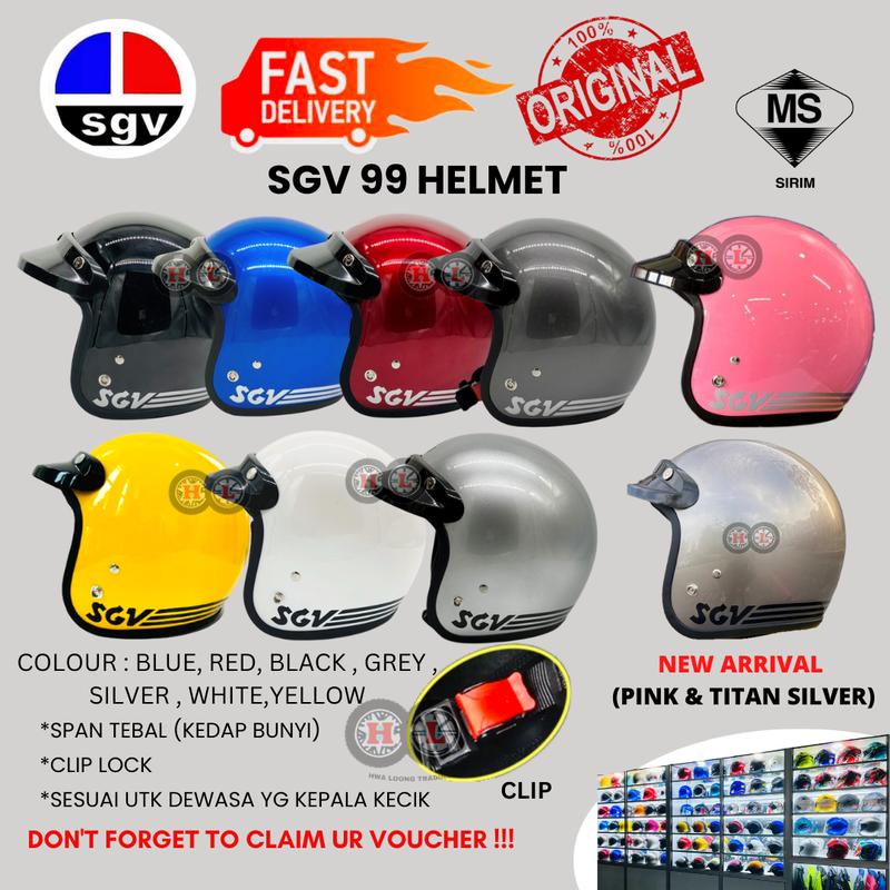 [ LIVE ] SGV HELMET SGV99 Topi Keledar SGV (3 BUTTON)-TIDAK SESUAI ...