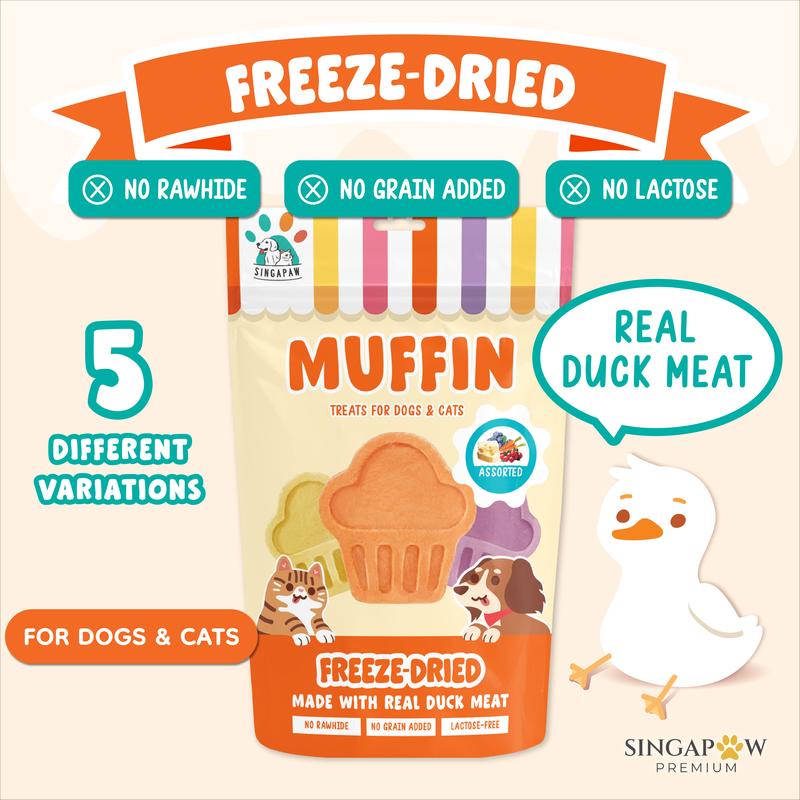 Singapaw Freeze Dried Muffin Duck Dessert Treats for Dogs an - TikTok ...