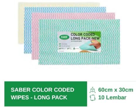 Color Coded Wipes New Long Pack Isi 10 Sheet - Shop | Tokopedia