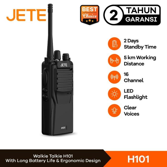 Promo JETE Handy Talky HT H101 16 128 Channel Dual Band Walkie Talkie ...
