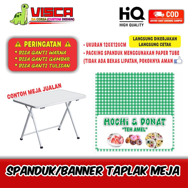 BANNER / SPANDUK TAPLAK MEJA GREEN VIRAL - BANNER MEJA LIPAT JUALAN ...
