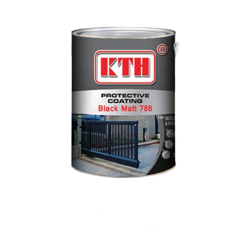 (1L / 5L) KTH Wood & Metal Protective Coating Primier Paint - 786 Black ...