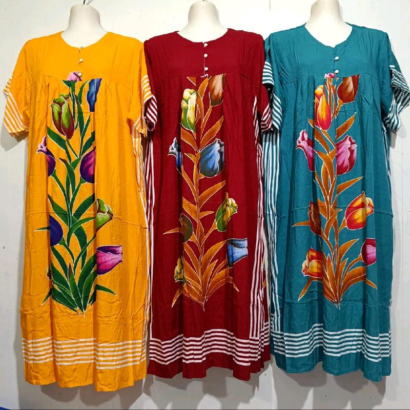 Daster Hengky Jumbo Cempaka LD 140 Motif Tulip - Bahan Rayon - Shop ...