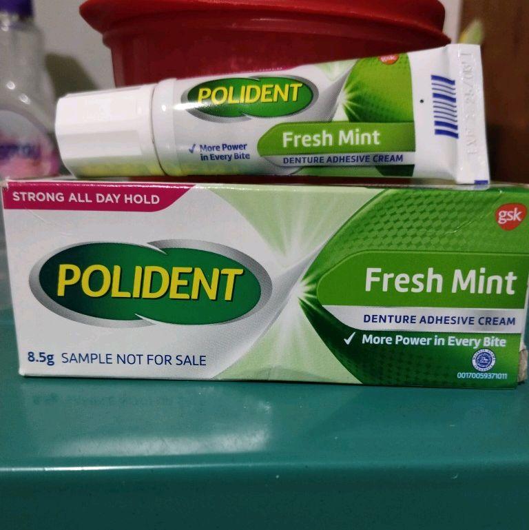 KEMASAN HEMAT Lem Gigi Polident 8.5 Gram Lem Gigi Tiruan Perekat Gigi ...