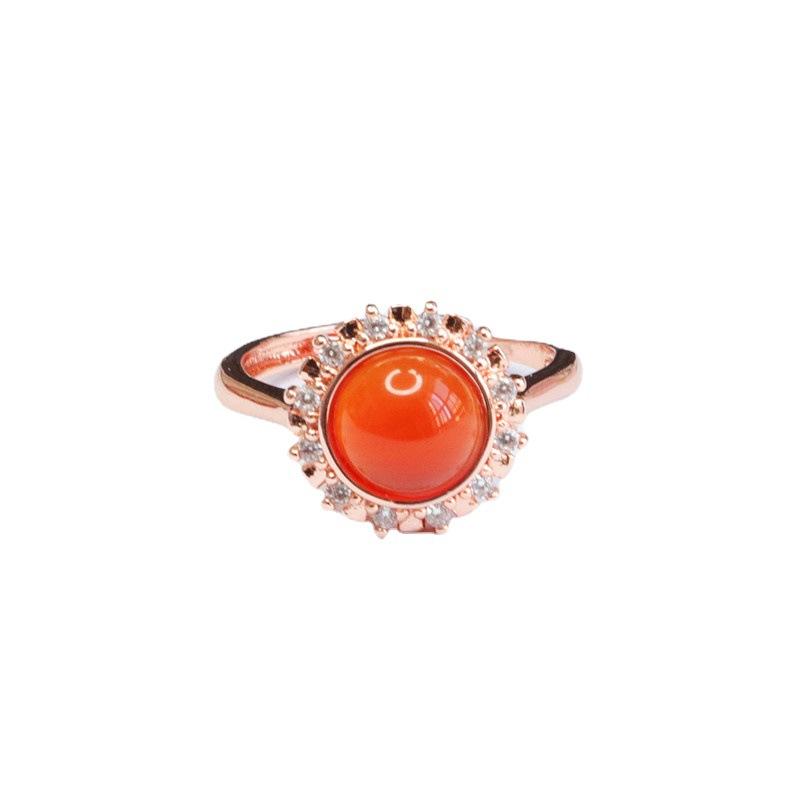 Natural Salt Source Agate Ring Sun Style Jewelry - TikTok Shop Singapore