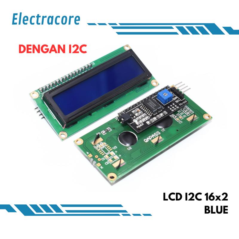LCD I2C 16x2 Blue LCD Arduino - Shop | Tokopedia