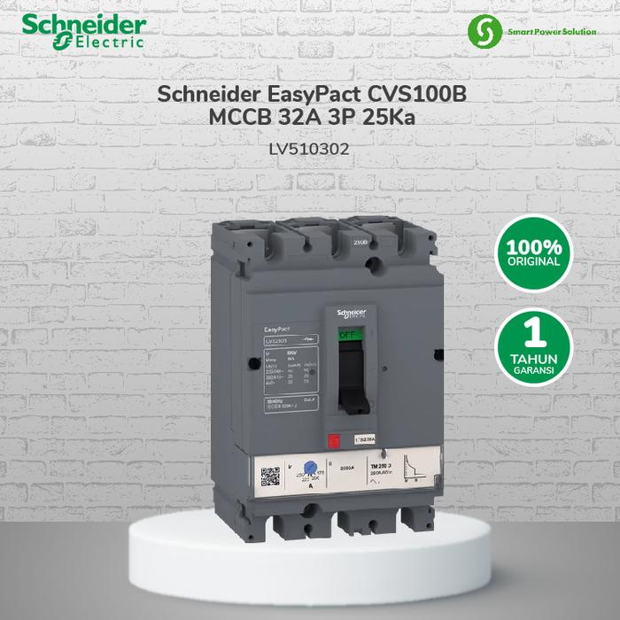 Promo Schneider Compact CVS100B Mccb 32A 3P 25Ka - LV510302 Cicil 0% 3x ...