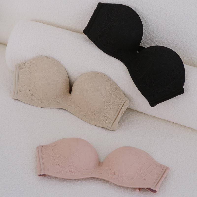 5th Gen! Lace 100% Non-Slip Strapless Wireless Bra - TikTok Shop Singapore