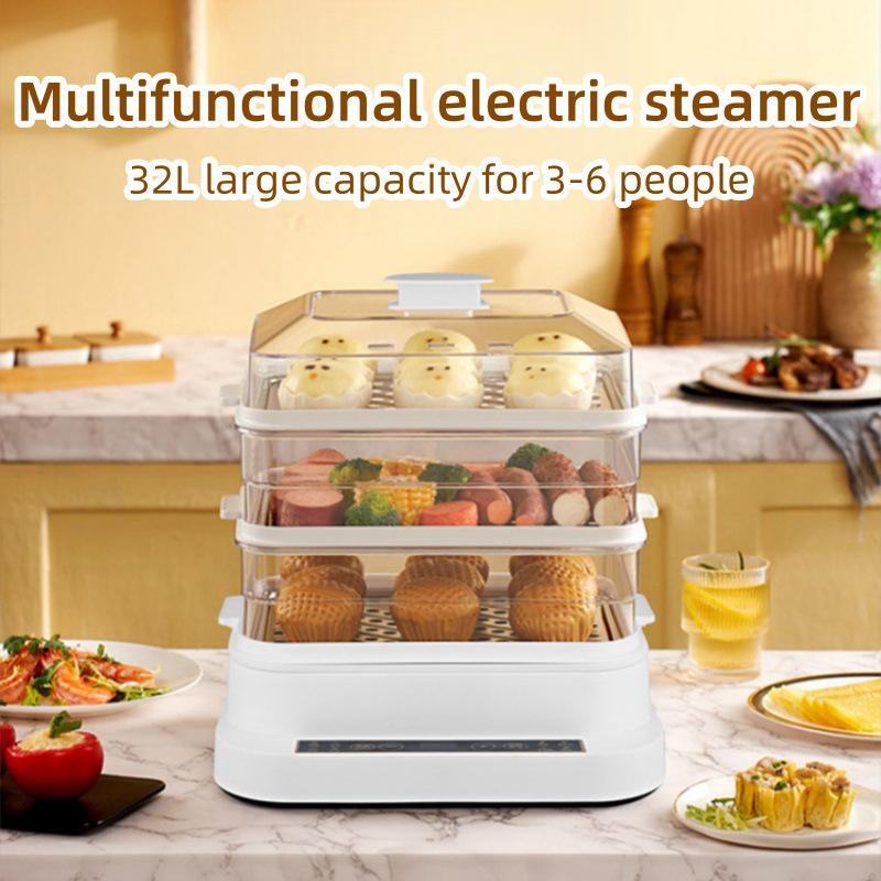 Electric steamer household multifunctional three-layer large - TikTok ...