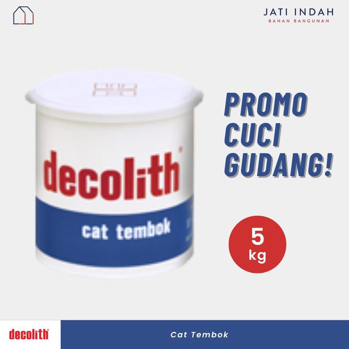 Jual PROMO CUCI GUDANG! DECOLITH CAT TEMBOK / PLAFON 5 KG DINDING WARNA ...