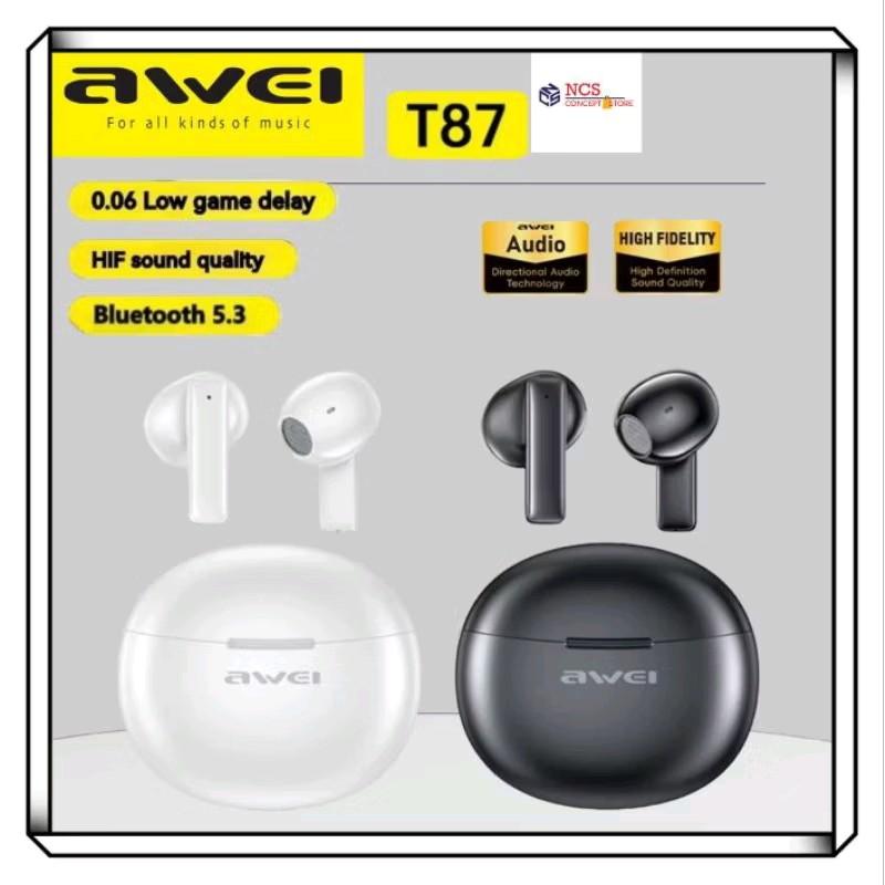 Awei T87 Earphone Wireless. Audio Fon Tanpa Wayar Dilengkapi - TikTok ...