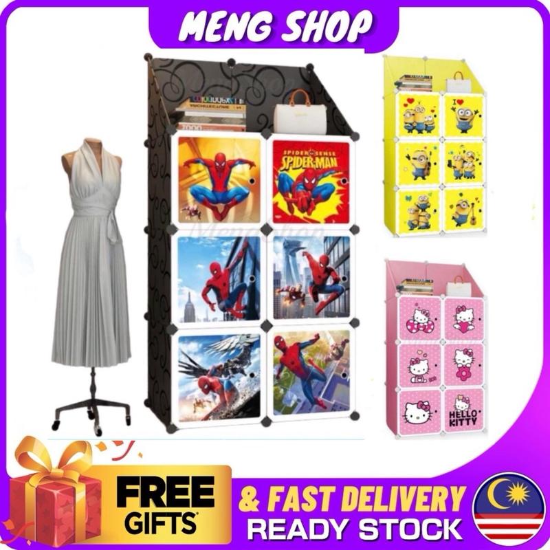 Ready Stock 6Cabinet + 2Top Color Wardrobe Cube Almari Storage - TikTok ...