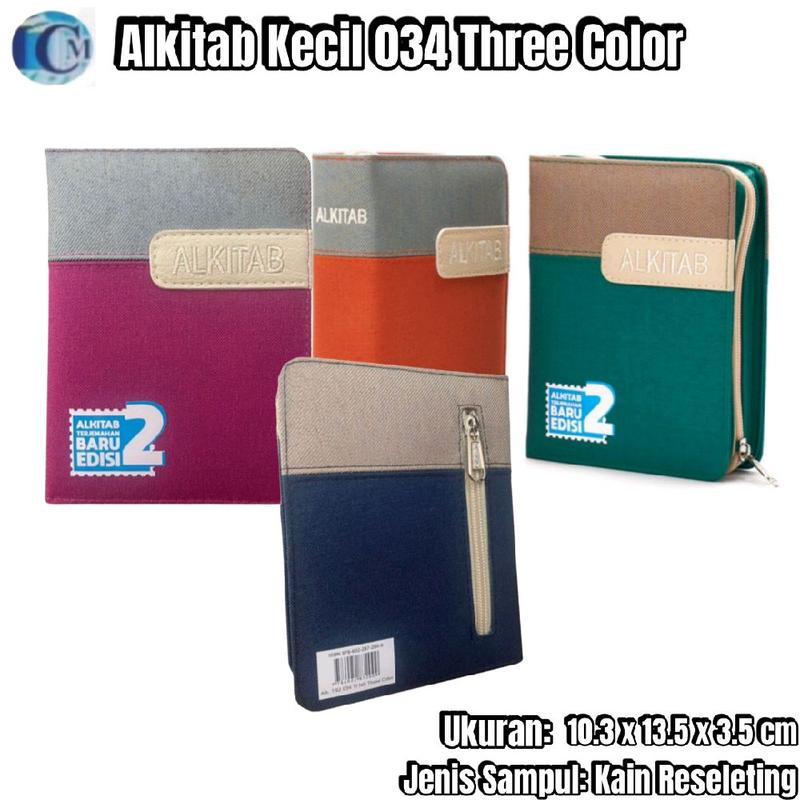 Alkitab Kecil 034 Three Color Bersampul Kitab - Shop | Tokopedia