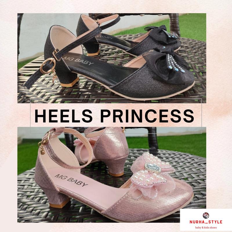 KASUT BERTUMIT BUDAK KASUT HEEL BUDAK GIRLS SHOES PRINCESS SHOES ...
