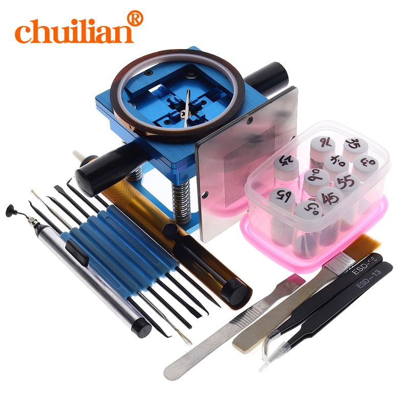Blue BGA reballing kit 90*90mm BGA reballing station with hand - Shop ...