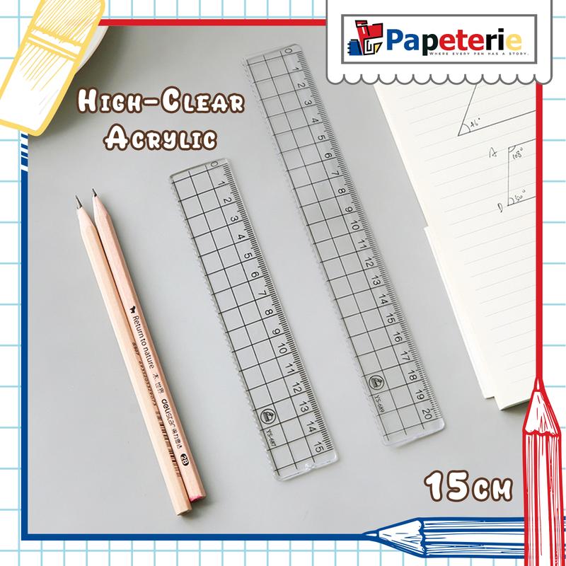 Papeterie - Muji Style Transparent Acrylic Straight Ruler Measure ...