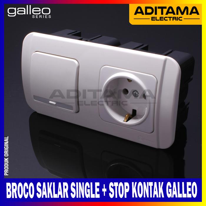 SAKLAR ENGKEL SINGLE + STOP KONTAK + INBOWDUS BROCO GALLEO G26151 ...