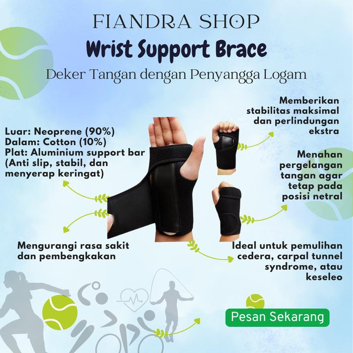 Jual Wrist Brace Support Splint For Carpal Tunnel Arthritis Wrist ...