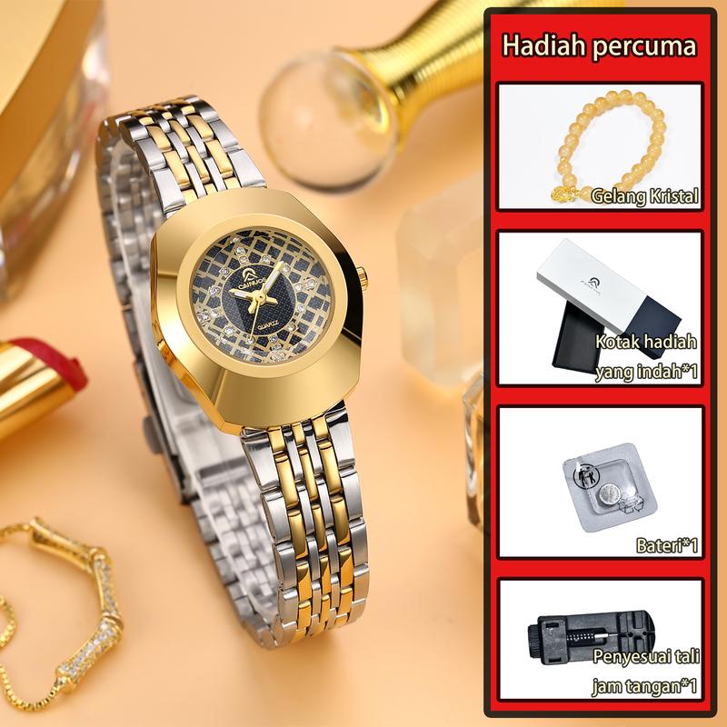 Jam Tangan Kuarza Berlian Buatan Bulat, Untuk Wanita, CAINUOS, - TikTok ...