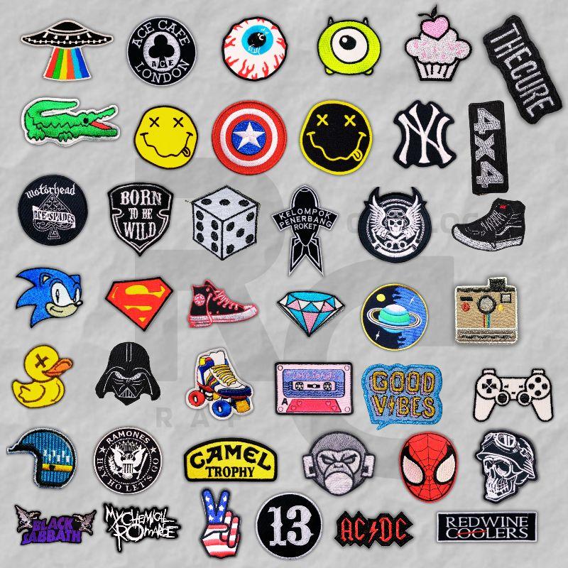 Patch Bordir Emblem Aksesoris Jaket Gambar Karakter Kartun Keren Lucu ...