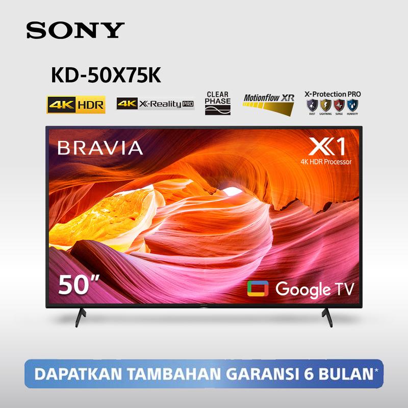 Sony | BRAVIA X75K 50 Inch TV | 4K HDR | Smart TV (Google TV) | 2022 ...