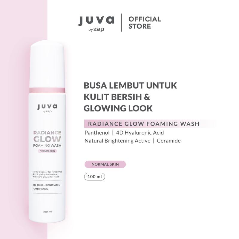 Juva by Zap Radiance Glow Foaming Wash 95 ml - 4D Hyaluronic Acid dan ...