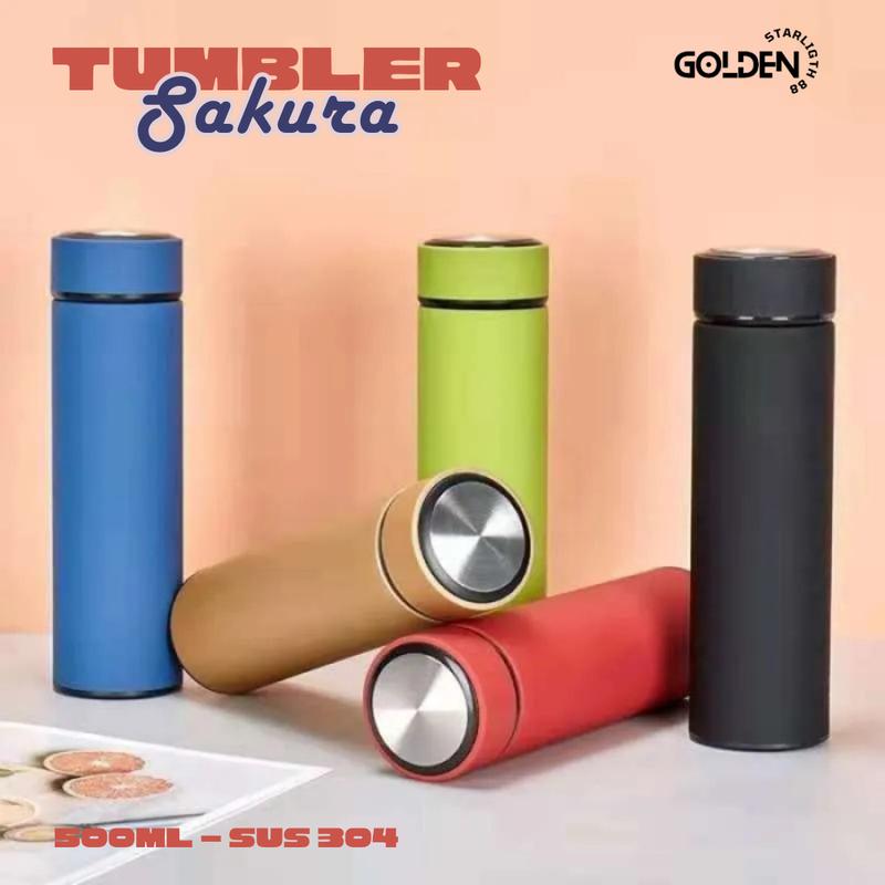 Termos tumbler sakura LIFE polos 500ml vacuum air panas - Shop | Tokopedia