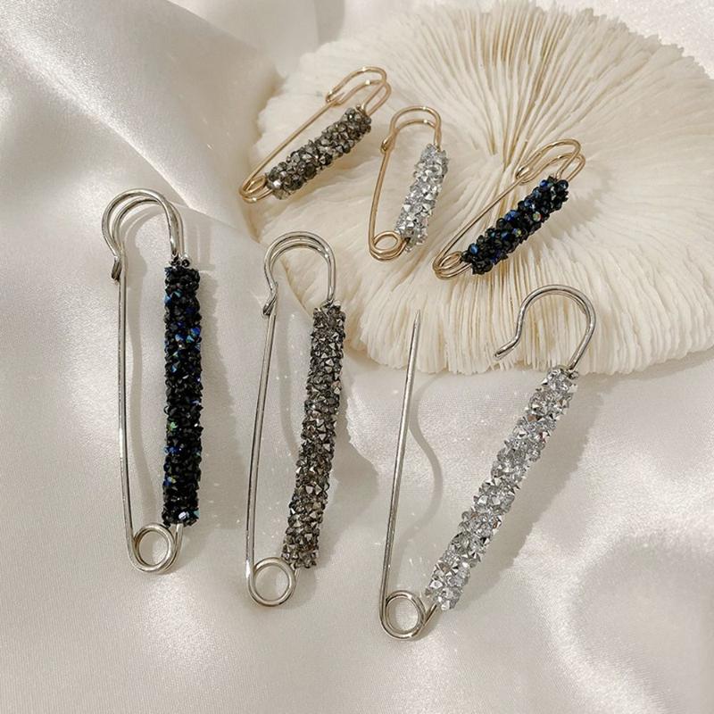 Geometric Elegant For Girls Large Safety Pins Anti-Exposure Brooch ...