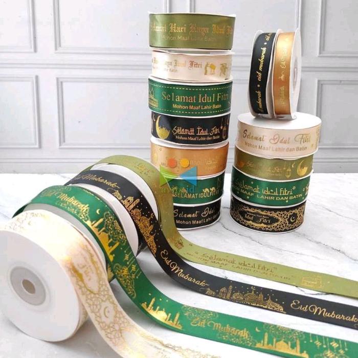 Jual Roll 10M Hampers Pita Lebaran Idul Fitri pita Ramadhan - cream, 2 ...