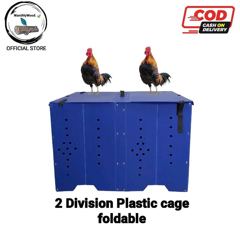 Folding Plastic Cage - 2 Division Dalawahan pang sabong na manok ...