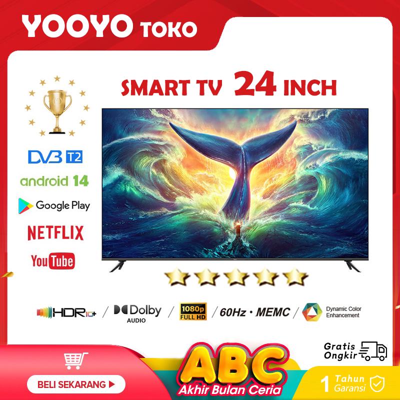Terkini Smart TV 24/25/27/30/32 Inch - TV Android OS 14.0/ FHD 1080P ...