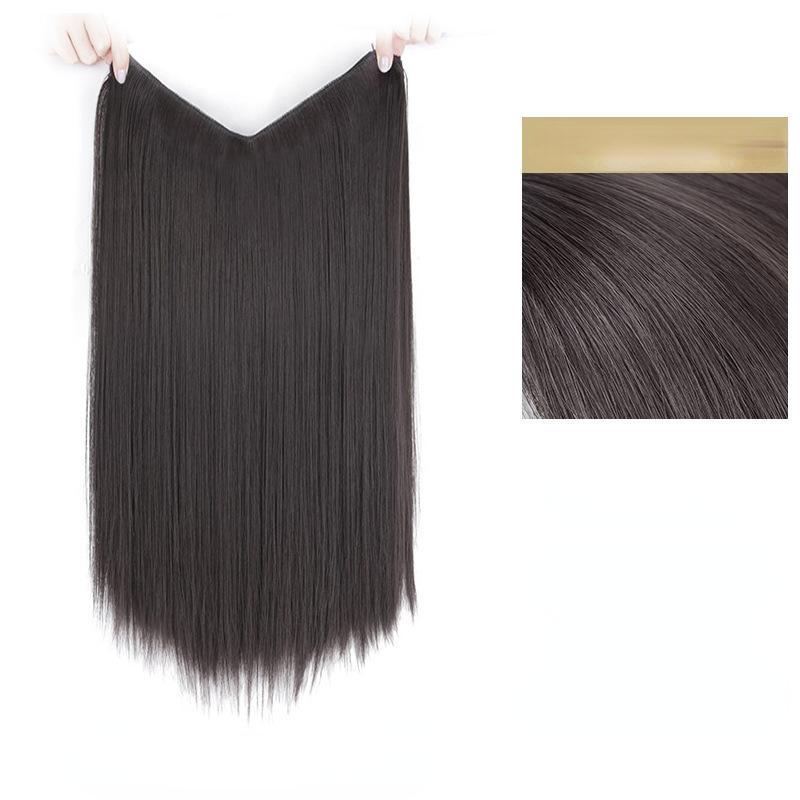 Women Hair Wigs 45CM Long Curly Large Waves One Piece V-shaped - TikTok ...