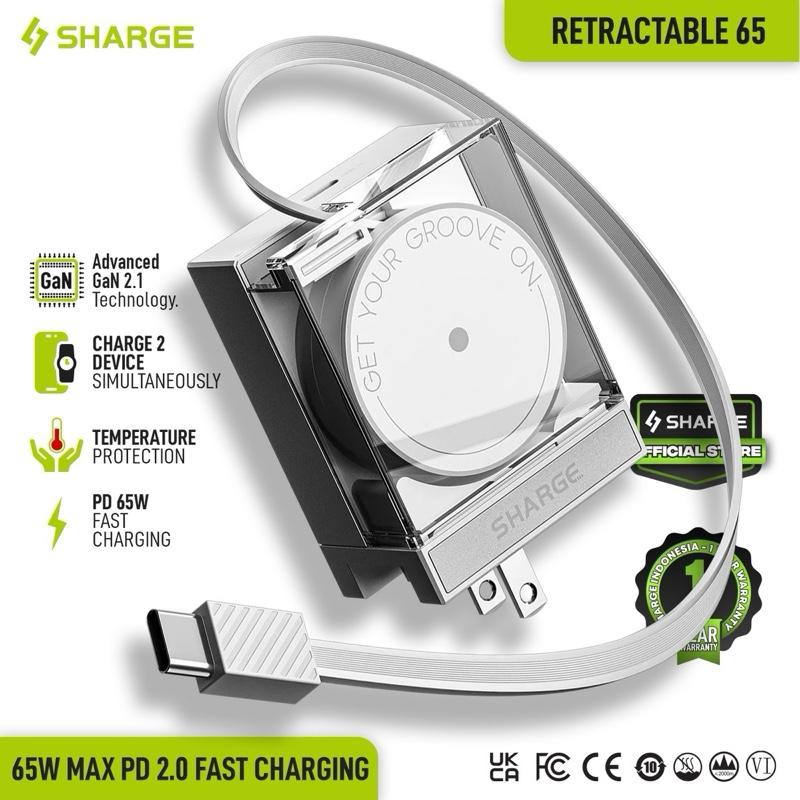 Shargeek Sharge Retractable 65 Pull to Charge, Retract to Store. Sleek ...