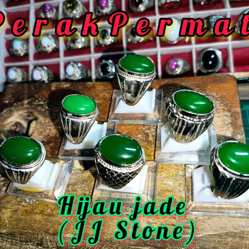 Cincin Batu Hijau Jade (JJ Stone) Rings - TikTok Shop Malaysia