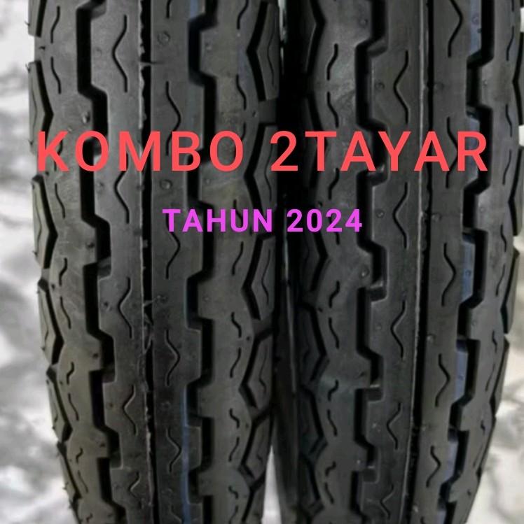 KOMBO 2 TAYAR TUBELESS BUNGA TT100 SAIZ 70/90/17 80/90/17 TAYAR ...