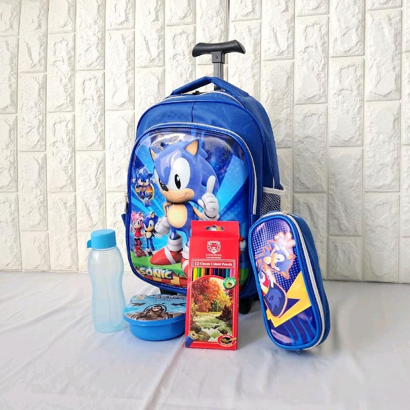 Tas Sonic Troli Anak Sekolah TK SD MOTIF SONIC Fashion 3D TIMBUL - Shop ...