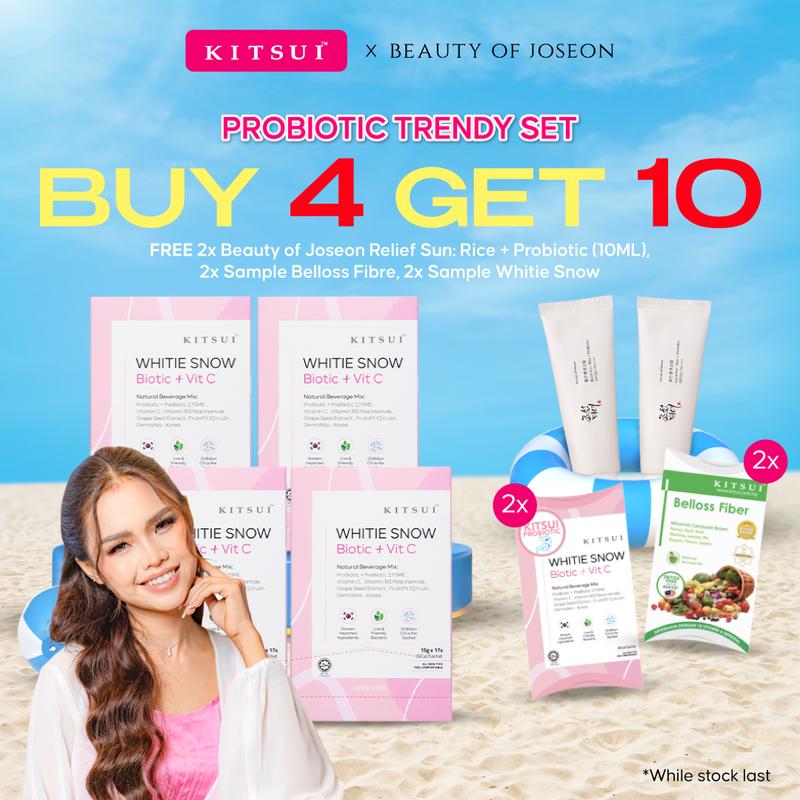 [BUY 4 GET 10] KITSUI Whitie Snow x4 [FREE BOJ Relief Sun: Rice ...