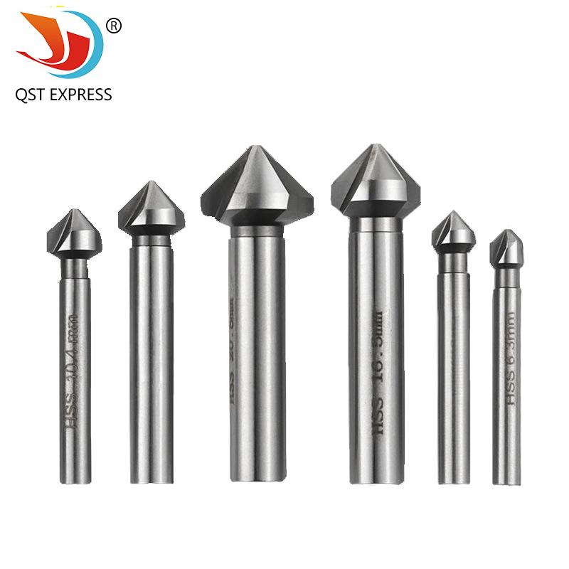 6pcs 90 Degree Chamfering End Mill Milling Cutter Bits For Wood ...