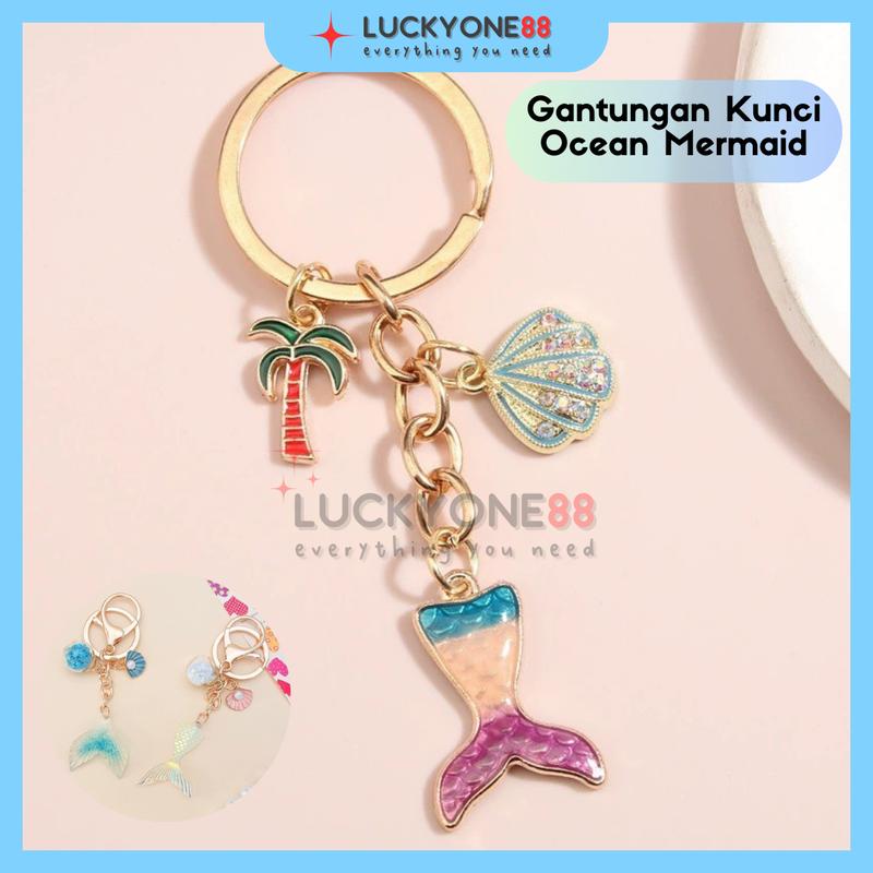 GANCI Gantungan Kunci Mermaid Keychain Lucu Souvenir Hadiah Ganci ...