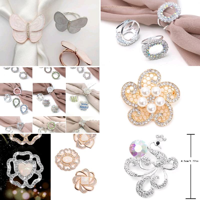 10 BROS Kombinasi Model Bross Hijab Premium Pin Hijab Peniti Ring ...