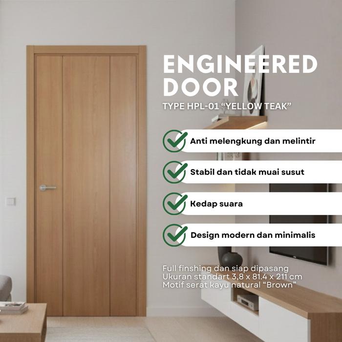 Jual Pintu Kamar & Pintu Ruangan - Pintu Kayu Engineering HPL-01 TYPE ...