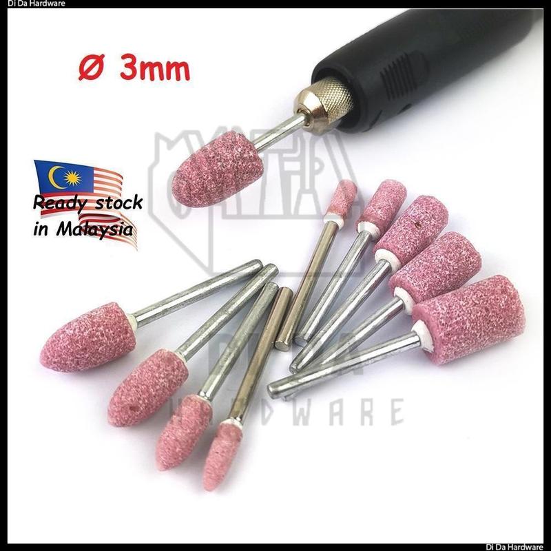 [Ready Stock] 1pcs 3mm Mounted Stone Burr Grinding Head Grinder ...