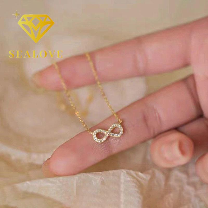 SEALOVE Rantai Leher Perempuan Tahan Karat Infinite Love Couple ...