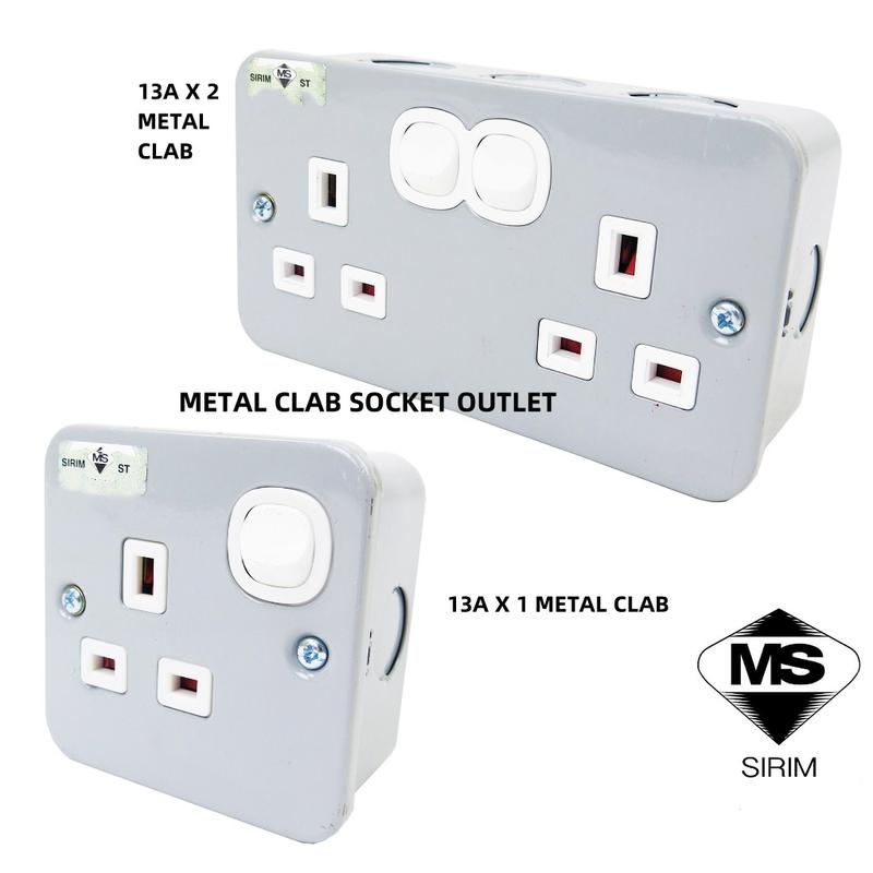 13A 2GANG/1GANG METAL SWITCH SOCKET / 13AMP M/CLAD 2G OR 1G - TikTok ...